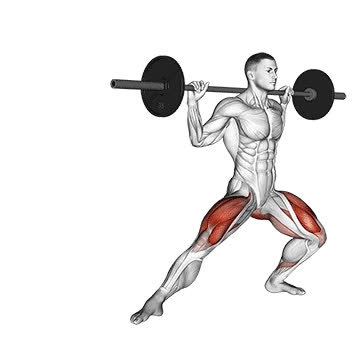 Barbell Alternating Side Split Squat - How To, Muscles Worked, Form ...