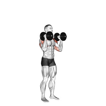 Dumbbell Standing Alternating Overhead Shoulder Press - How To, Muscles ...
